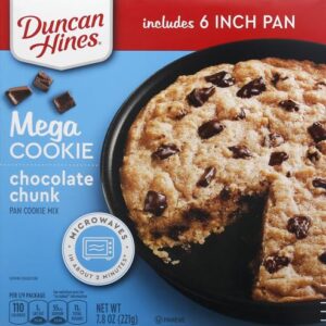 Duncan Hines Mega Cookie Chocolate Chunk Pan Cookie Mix, 7.8 oz