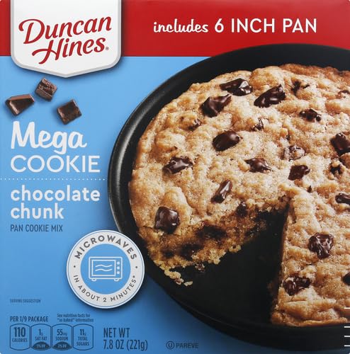 Duncan Hines Mega Cookie Chocolate Chunk Pan Cookie Mix, 7.8 oz