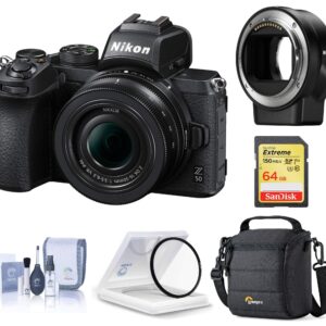 Nikon Z 50 DX-Format Mirrorless Camera with 16-50mm f/3.5-6.3 VR Lens, Bundle with FTZ II Mount Adapter and Accessories