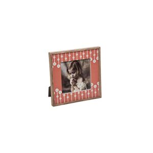 Foreside Home and Garden Red Dot Pattern 5 x 5 inch Decorative Wood Picture Frame, 5