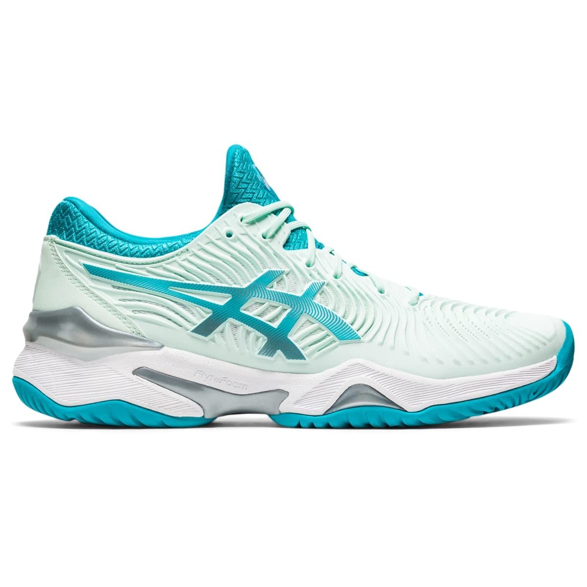 ASICS Women's Court FlyteFoam 2 Tennis Shoes, 8.5, BIO Mint/Lagoon