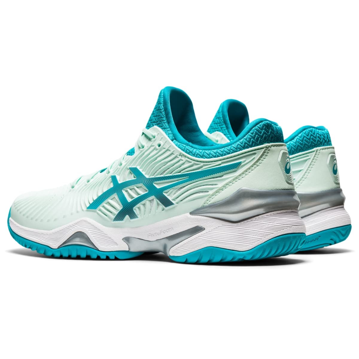 ASICS Women's Court FlyteFoam 2 Tennis Shoes, 8.5, BIO Mint/Lagoon