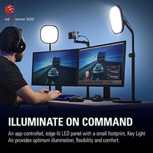 Elgato Key Light Air - Professional 1400 lumens Desk Light for Streaming, Broadcasting, Home Office and Video Conferencing, Temperature and Brightness app-adjustable on Mac, PC, iOS, Android