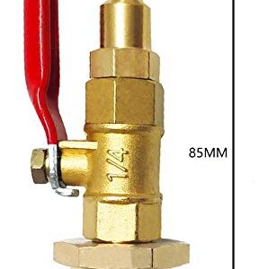 Winterize Blowout Adapter with 1/4" Male Quick Plug & 3/4" Male GHT Thread,Brass Quick Fitting with Ball Valve for Blowing Out Water to Winterize Garden Hose, Sprinkler Systems, etc. (Male GHT)