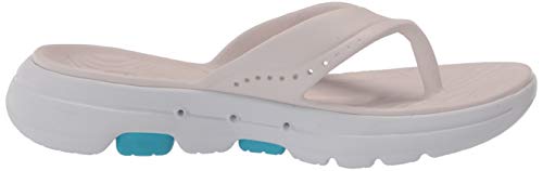 Skechers Women's FOAMIES GOwalk 5 - Bali Sport Sandal, White, 10