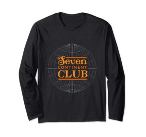 seven continent club orange long sleeve t-shirt