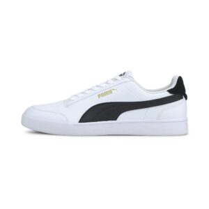 puma unisex sneaker basketball, white black team gold, 9 us women