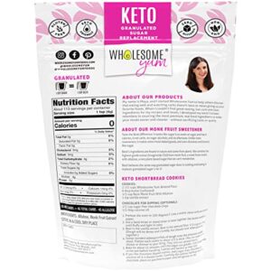 Wholesome Yum Besti Natural Sugar Substitute - Granulated Monk Fruit Sweetener Blend With Allulose (No Erythritol) - Keto, Non GMO, Zero Calorie, Zero Carb, Sugar Free, No Aftertaste (1 lb)