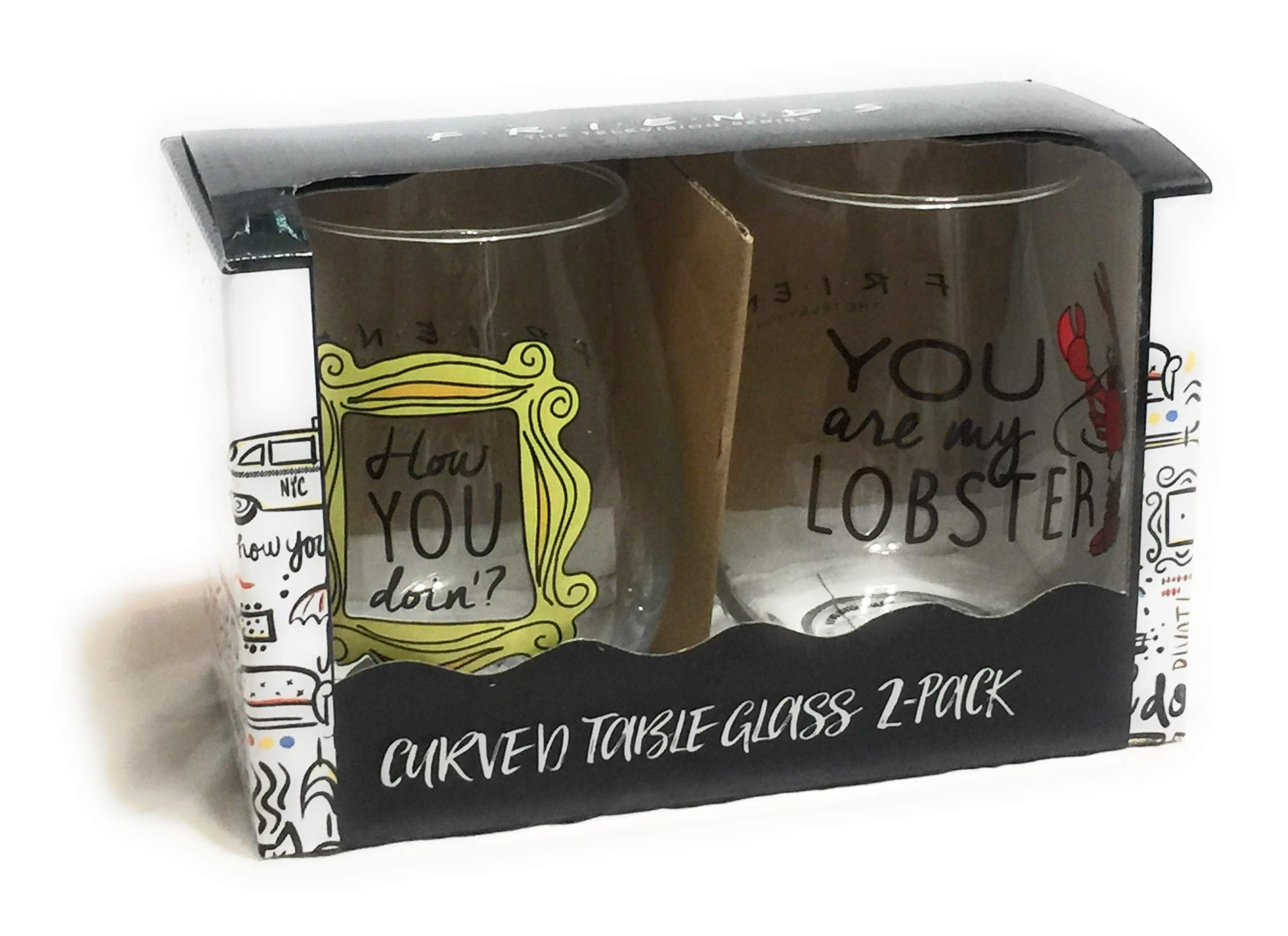 Friends TV Series Quotes Stemless Wine Glass Set of 2