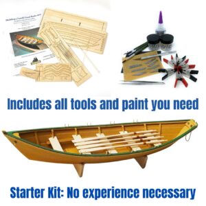 Model Shipways Lowell Grand Banks Dory 1:24 - MS1470CB - Wooden Model Ship Kit to Assemble - Level 1 Model Building Kit - Craft Kit for Adults - Includes All Tools Needed