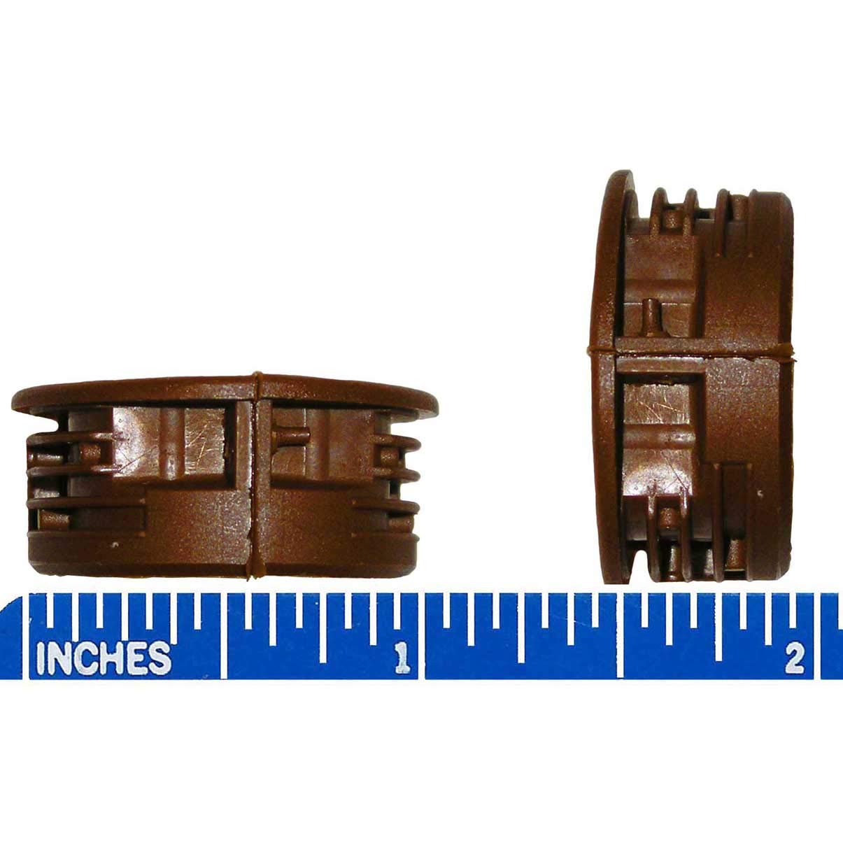 Brown Quickloc Flanged Fasteners for Face 25mm Boring Furniture Connectors (Set of 8) Sauder Titus