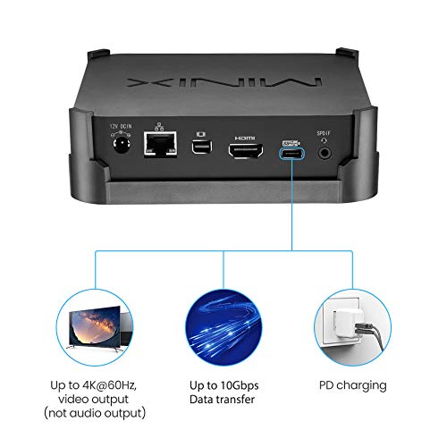 MINIX NEO J50C-4 Max, 8GB/240GB Intel Pentium Silver Mini PC with Windows 11 Pro (64-bit) [Dual-Band Wi-Fi/Gigabit Ethernet/4K @ 60Hz/Triple Display/USB-C/Auto Power On/Vesa Mount]