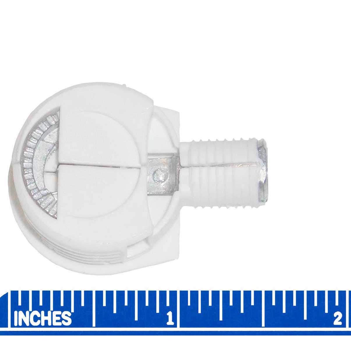 White Quickloc Flanged Fasteners for Face 25mm Boring Furniture Connectors (Set of 8) Sauder Titus