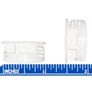 White Quickloc Flanged Fasteners for Face 25mm Boring Furniture Connectors (Set of 8) Sauder Titus