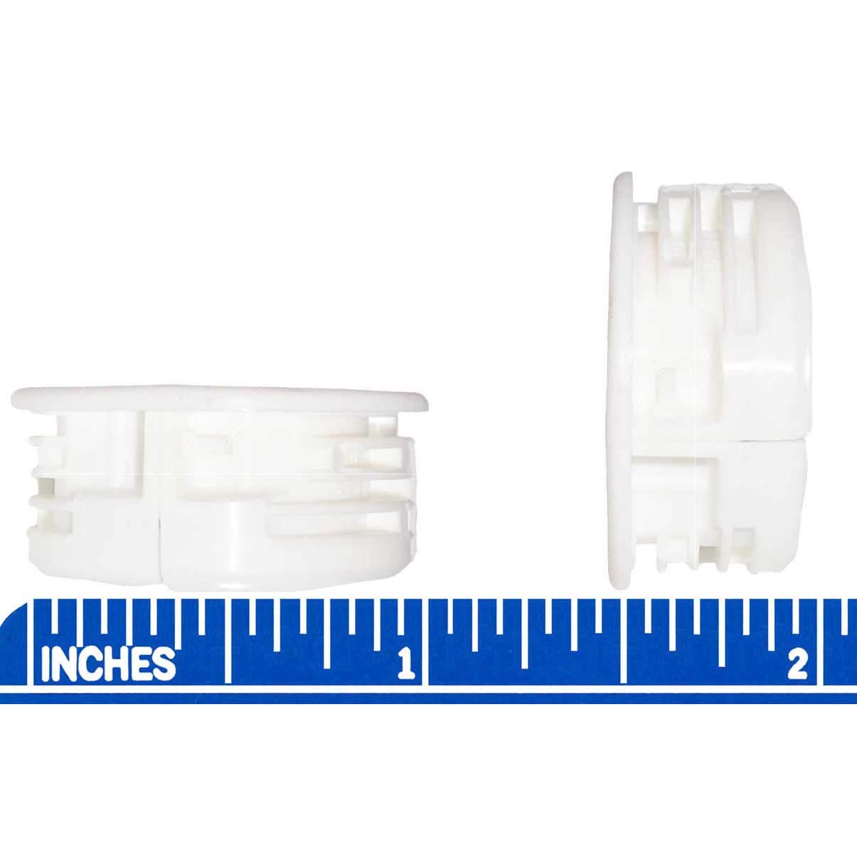 White Quickloc Flanged Fasteners for Face 25mm Boring Furniture Connectors (Set of 8) Sauder Titus