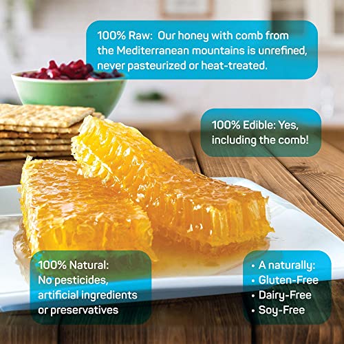 Palermo Honeycomb 100% Edible, All-Natural, Gourmet Raw Honeycomb, No Additives, No Preservatives - 7 oz