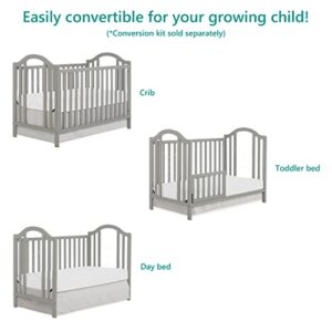 Dream On Me Pacific Acrylic Convertible Crib In Cool Grey, Greenguard Gold Certified, Made Of Durable And Sustainable Pinewood, Three Mattress Height Settings