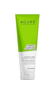 acure curiously clarifying conditioner & argan gently cleanses, removes buildup, boost shine & replenishes moisture lemongrass 8 fl oz