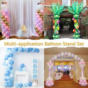 OurWarm Balloon Column Stand Kit, Set of 2, 63 inch Balloon Tower Pillar with Base and Pole for Floor, Balloon Column Kit for Birthday Wedding Baby Shower Graduation Christmas Party Decorations