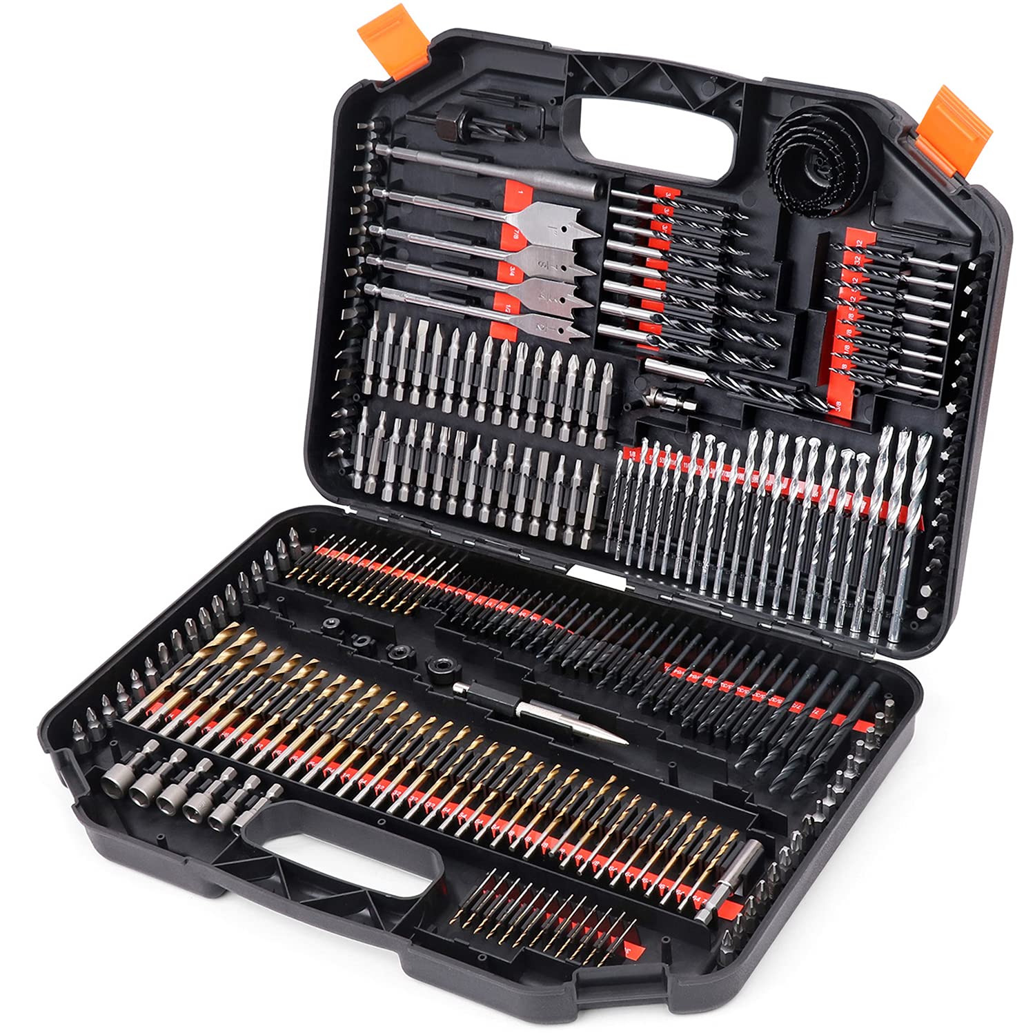 Ultimate Drill Bit Set - 246 PCS Comprehensive Premium Quality Drill Bits Kit for Wood Metal Cement Drilling & Screw Driving, Full Combo Kit Assorted in Organized Carrying Case, Reinforced Packaging