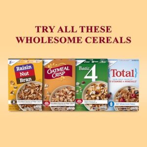 Oatmeal Crisp Heart Healthy Cereal, High Fiber Cereal Made with Whole Grain, 19.7 oz