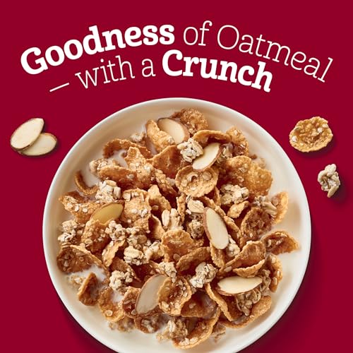 Oatmeal Crisp Heart Healthy Cereal, High Fiber Cereal Made with Whole Grain, 19.7 oz