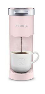 keurig k-mini single serve k-cup pod coffee maker, dusty rose, 6 to 12 oz. brew sizes