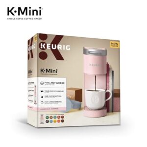 Keurig K-Mini Single Serve K-Cup Pod Coffee Maker, Dusty Rose, 6 to 12 oz. Brew Sizes