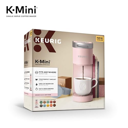 Keurig K-Mini Single Serve K-Cup Pod Coffee Maker, Dusty Rose, 6 to 12 oz. Brew Sizes