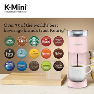 Keurig K-Mini Single Serve K-Cup Pod Coffee Maker, Dusty Rose, 6 to 12 oz. Brew Sizes