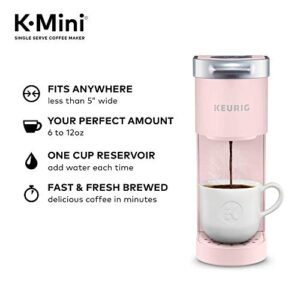 Keurig K-Mini Single Serve K-Cup Pod Coffee Maker, Dusty Rose, 6 to 12 oz. Brew Sizes