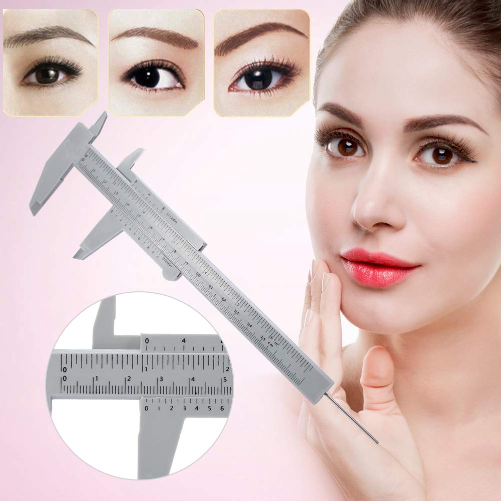 Eyebrow Ruler, Digital Caliper Makeup Measure Eyebrow Eyebrow Tattoo Permanent Make Up Micrometer Measuring Microblading Supplies For Eyebrow Color Sliding Gauges 150Mm