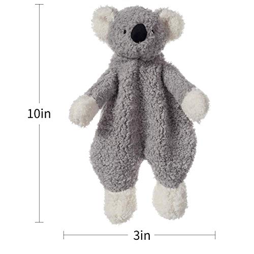 Apricot Lamb Stuffed Animals Security Blanket Gray Koala Infant Nursery Character Blanket Luxury Snuggler Plush(Gray Koala, 10 Inches)