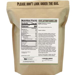 Anthony's Organic Cocoa Powder, 2 lb, Gluten Free, Non GMO