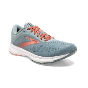 brooks womens transmit 2 running shoe - alloy/bluebird/limeade - b - 6.5