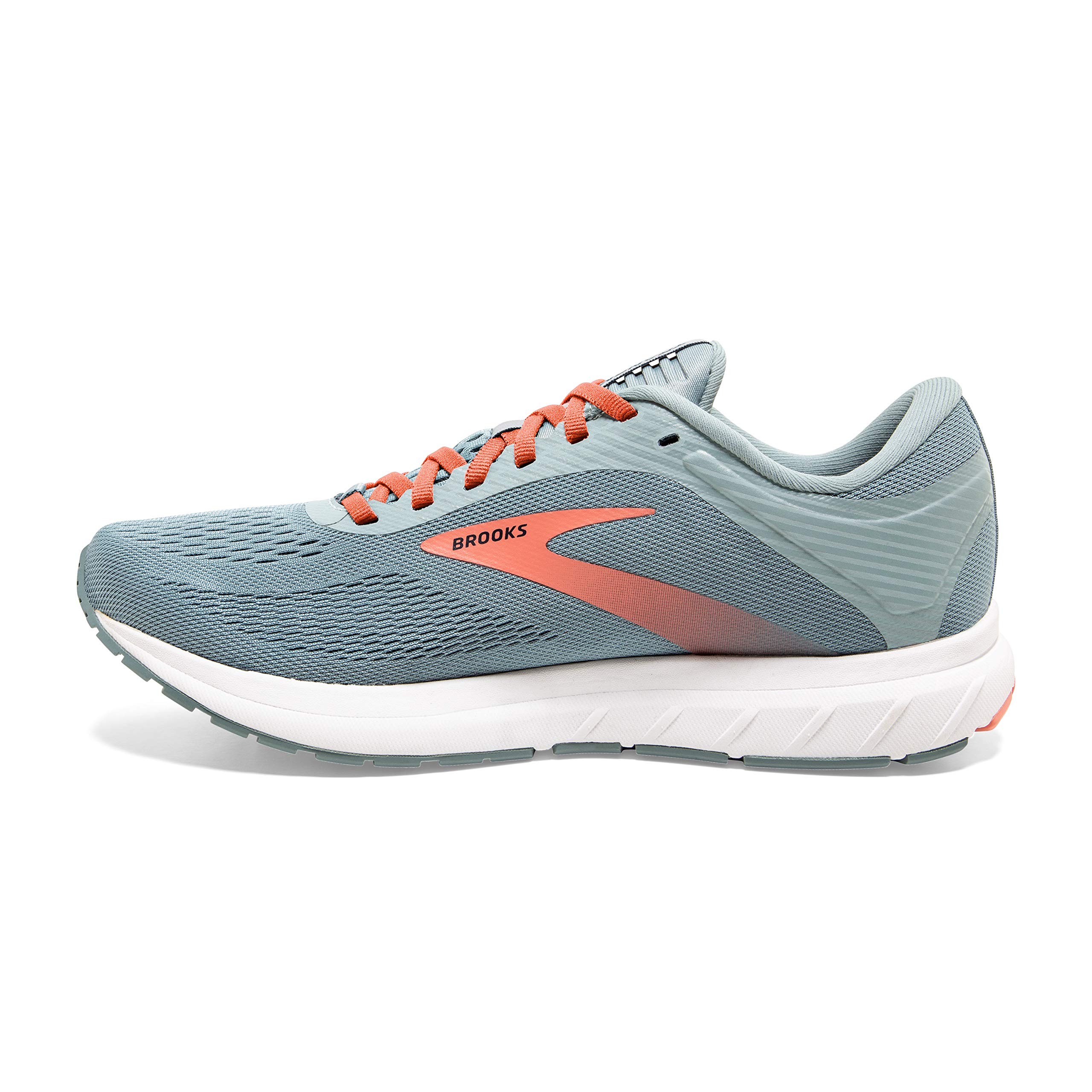 Brooks Womens Transmit 2 Running Shoe - Alloy/Bluebird/Limeade - B - 6.5