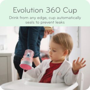 NUK Evolution Straw Cup, 8 oz,2 Count (Pack of 1), Colors may vary