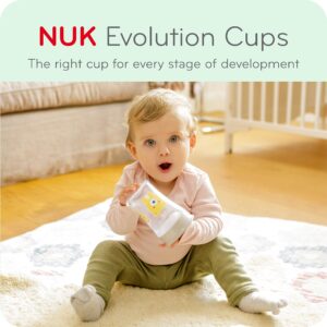 NUK Evolution Straw Cup, 8 oz,2 Count (Pack of 1), Colors may vary