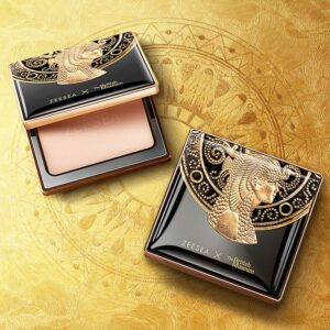 ZEESEA Pressed Powder The British Museum Egypt Series Long Lasting Oil Control Facial Finishing Brighten Setting Powder Multi-use Foundation (#02 Natural Beige)