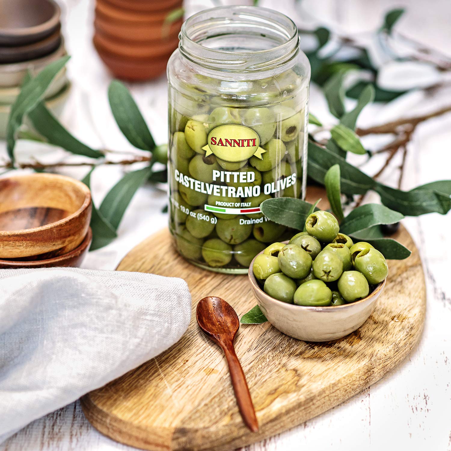 Sanniti Pitted Castelvetrano Olives - 19 Ounce Jar