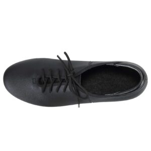 Linodes PU Leather Lace Up Tap Shoe Dance Shoes for Women and Men's Dance Shoes-Black-8M