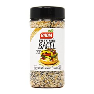 badia everything bagel mix seasoning, 5.5 ounce bottle