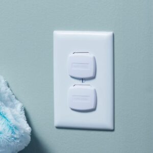 toddleroo by north states plug protectors | fits two and three pronged outlets for quick coverage in seconds | baby proofing with confidence 36 count (pack of 1), soft white