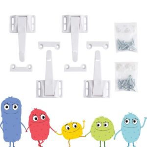 Toddleroo by North States Drawer & Cabinet Tab Latches | Multifunctional latches Install Inside Drawers for no Show, Discreet Design | Baby proofing with Confidence (10-Pack, White)