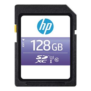 hp 128gb sx330 class 10 u3 sdxc flash memory card - 95mb/s, class 10, u3, 4k uhd, full hd, uhs-i, full size sd