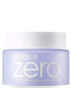 banila co clean it zero purifying cleansing balm makeup remover & face cleanser, sensitive skin, balm to oil, double cleanse, acne, breakouts, redness