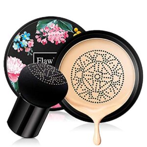 nvyue mushroom head air cushion cc cream natural mushroom head foundation,moisturizing bb cream makeup long lasting matte concealer even skin tone makeup base prime(natural)