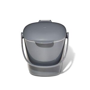 oxo good grips easy-clean compost bin, charcoal - 0.75 gal