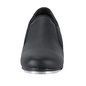 Linodes Unisex PU Leather Slip On Tap Shoe Dance Shoes for Women and Men's Dance Shoes-Black-8M