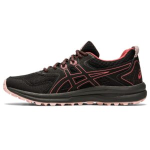 asics trail scout black/dried rose 8.5 b (m)